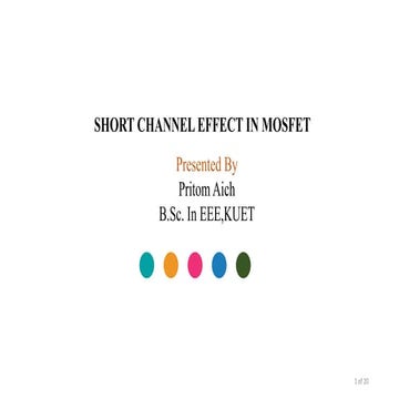 SHORT CHANNEL EFFECTS IN MOSFETS- VLSI DESIGN | PPTX