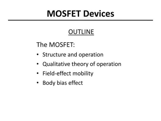 Ids Vs Vds Relation In Mosfet Vlsi Designpptx Physics Science