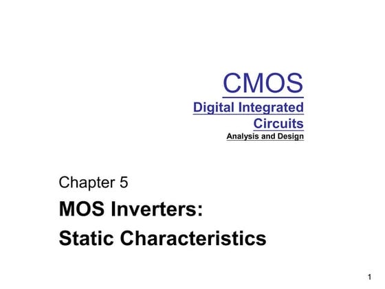 DC transfer characteristics of a CMOS inverter | PPT DC transfer characteristics of a CMOS inverter | PPT