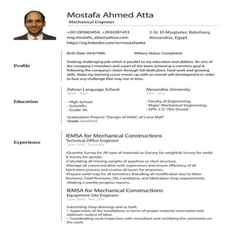 Mostafa atta-cv | PDF
