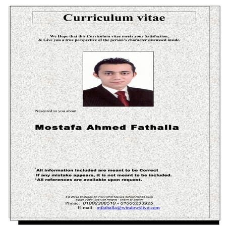 Mostafa fathallah c.v(2) | DOC