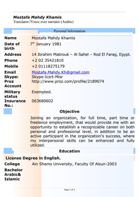 CURRICULUM VITAE | DOCX | Aviation Industry | Industries