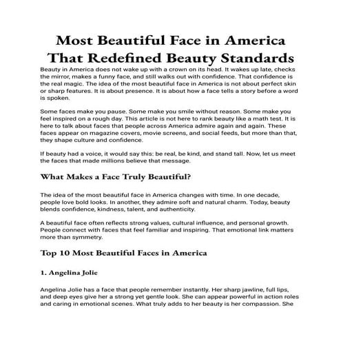 Most Beautiful Face in America That Redefined Beauty Standards.pdf