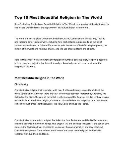 5 major world religions - godsyou - popular Religion | PDF