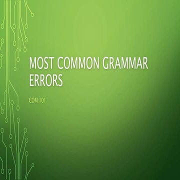 Most common grammar errors | PPT