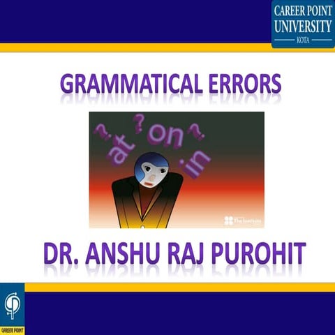 Most common grammar errors | PPTX