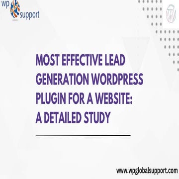 Most Effective Lead Generation WordPress Plugin For Website.pptx