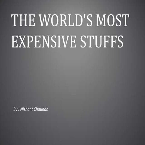 Most Expensive | PPTX