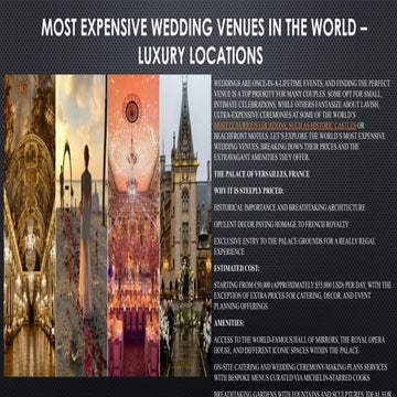 Most Expensive Wedding Venues In The World – Luxury Locations.pptx