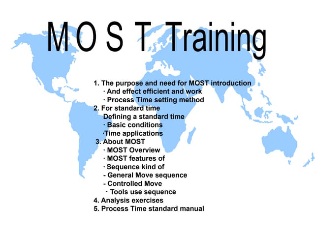 Most (Maynard Operation Sequence Technique) | PPTX | Desktop Publishing | Computer Software and ...