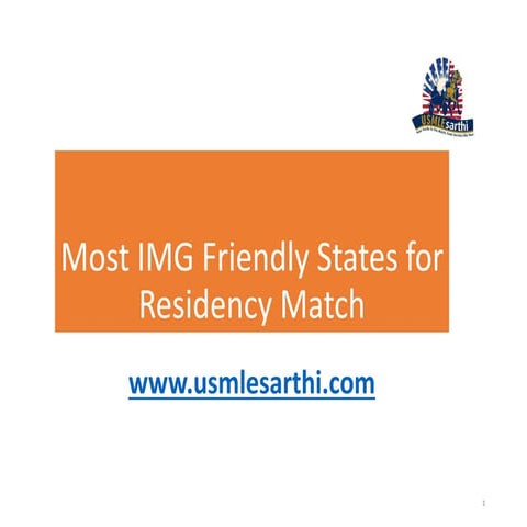 Most img friendly states for usmle residency match | PDF | Medical ...