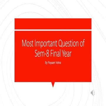 Most Important Question of Sem-8 Final Year [Autosaved].pptx | Diseases ...
