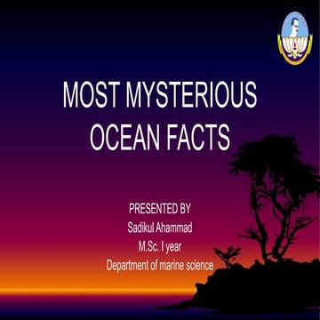 Most mysterious ocean facts | PDF
