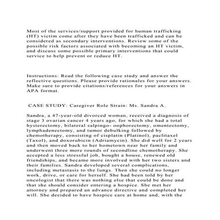 Most of the servicessupport provided for human trafficking (HT) v.docx