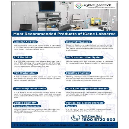 Most Recommended Products of Igene Labserve | PDF | Chemistry | Science