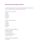 Most Used Sat Vocabulary Words | PDF