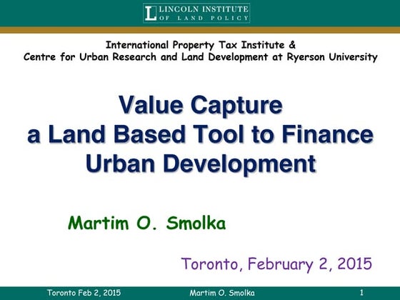 Land Value Capture Examples | PPTX | Developmental Sites | Real Estate