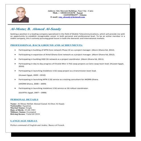 Motaz al saady cv | DOC