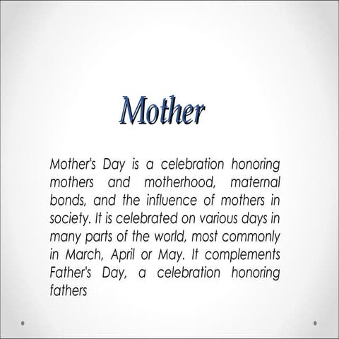 Mother's Day | PPT