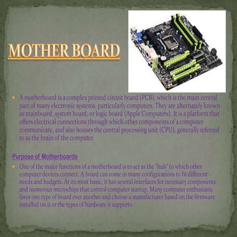 Mother board & Processor | PPT