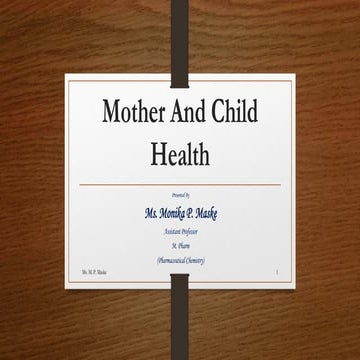 Mother And Child Health | PDF