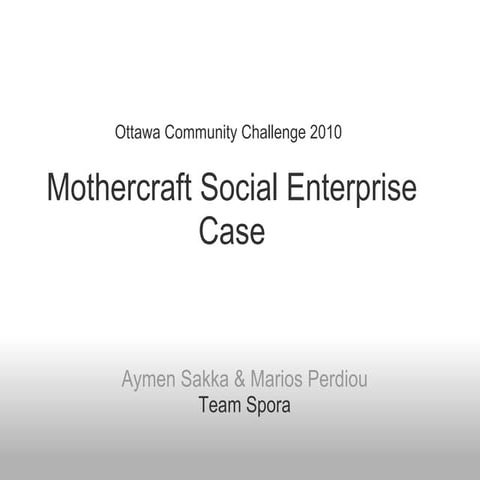 Mothercraft Birth Doula Challenge - Team Spora | PPT