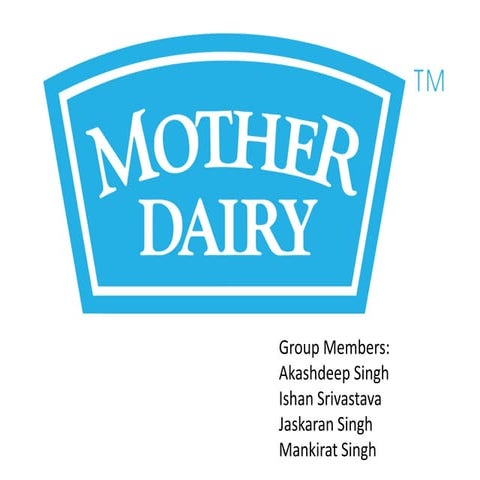 Mother dairy | PPTX