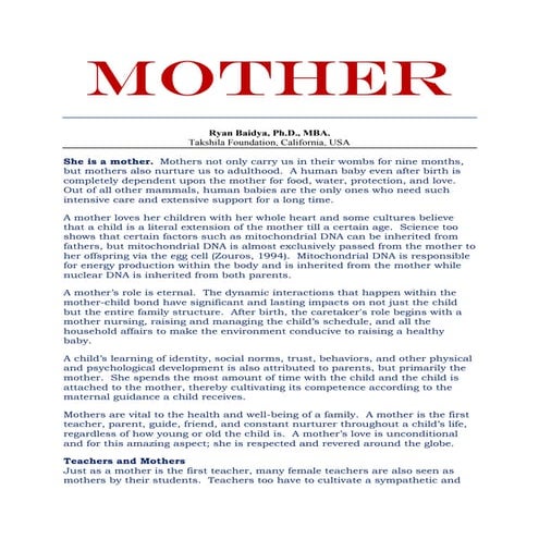 MOTHER | PDF