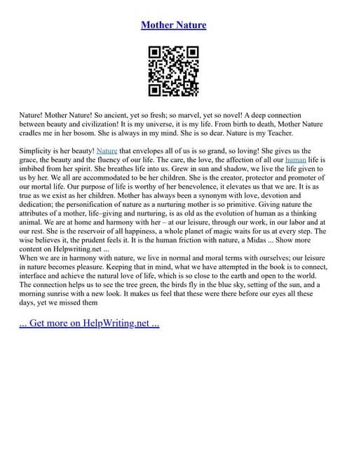 Mother Nature | PDF
