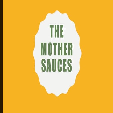 5 mother sauces | PPT