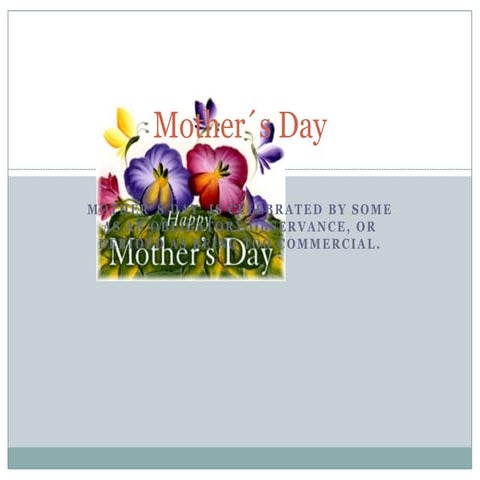 Mother´s day | PPTX | National & Civic Holidays | Holidays