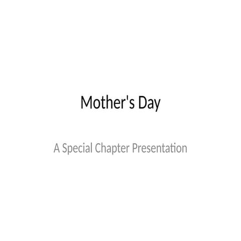 Mother's day presentation | PPT