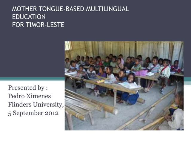 Mother tongue by S.P.Mohanty and Kalpana Dash | PPT