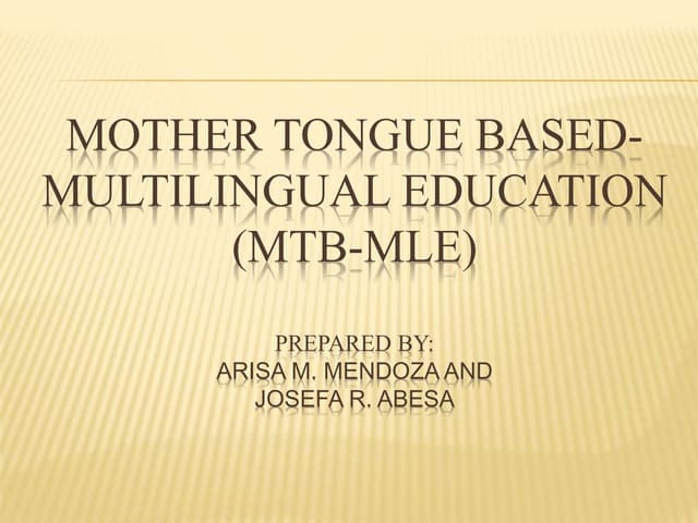 Theories and Principles of MTB-MLE | PPTX