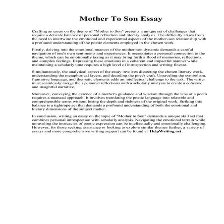 Mother To Son Essay.pdf