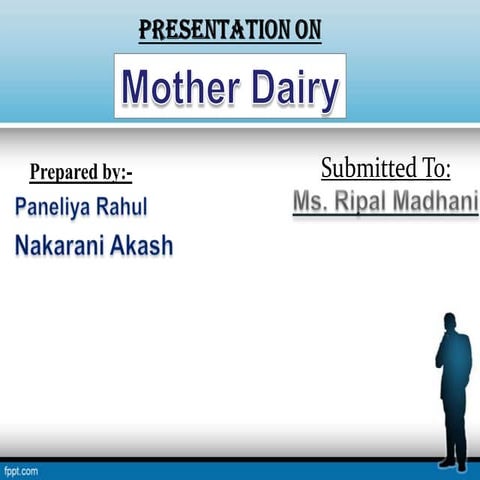 Management Function on Mother dairy | PPTX