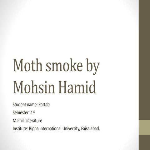 Moth smoke | PPTX
