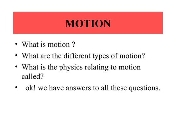 Motion | PPT