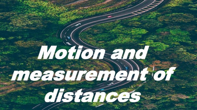 Distance Measurements, Principle and Methods | PDF