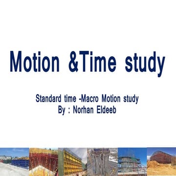Motion and time study english | PPTX