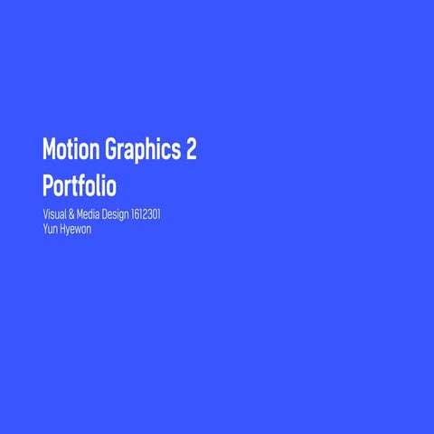 Motion Graphic | PDF
