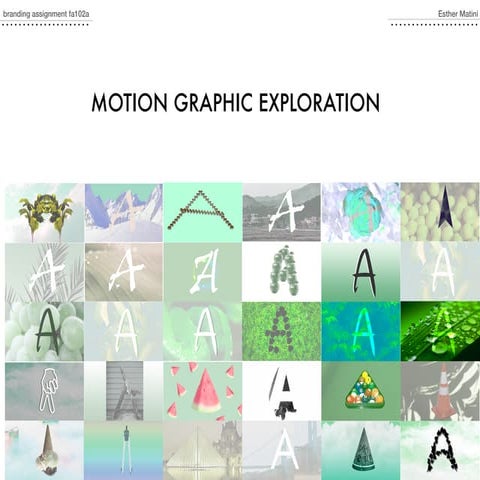 Motion Graphic Exploration | PDF