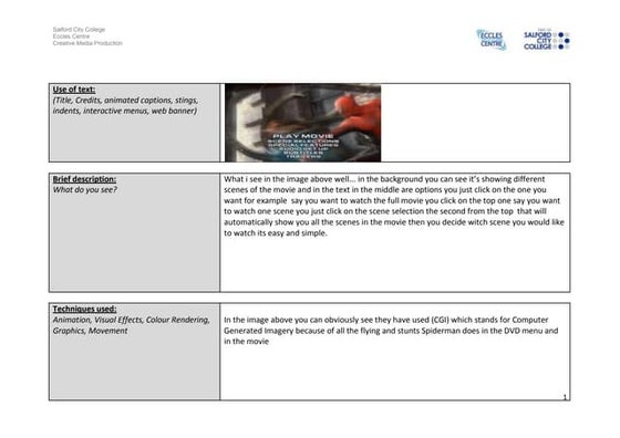 Motion graphics and_compositing_video_analysis_worksheet_3 | PPT