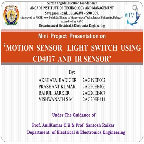 motion sensor light using CD 4017 and IR sensor.pptx