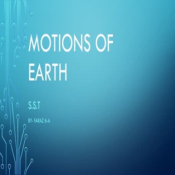 Class6 Earth Rotation And Revolution | PPT
