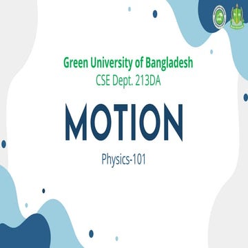 Motions Physics for University Group Presentation | PPT
