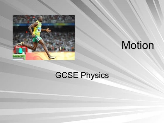 Motion - Distance time graphs and speed time graphs.pptx | Physics | Science