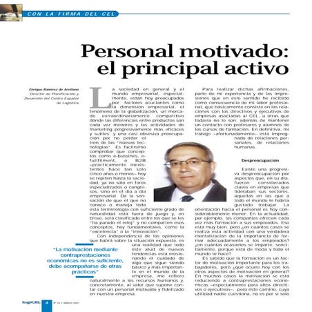 Motivacion del personal | PDF