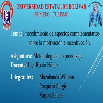 Motivacion e incentivacion | PPTX