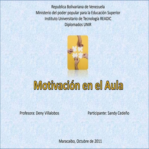 Motivacion en el aula de clases | PPTX
